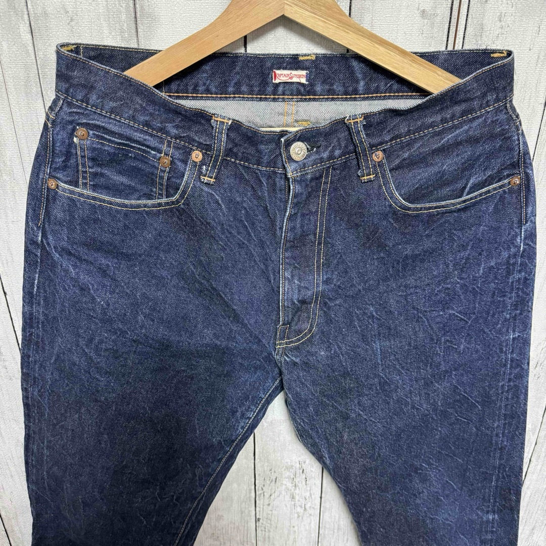 美品!KAPTAIN SUNSHINE 32セルビッチデニム!日本製!赤耳! 美品!KAPTAIN SUNSHINE 32セルビッチデニム!日本製!赤耳!