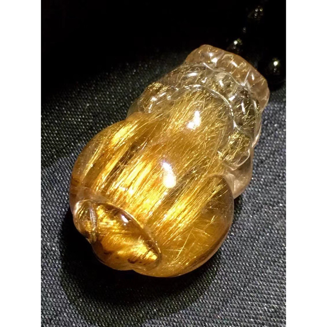 ⭐︎【天然】ゴールド ルチル クオーツ ネックレス 16g ⭐︎【天然】ゴールド ルチル クオーツ ネックレス 16g