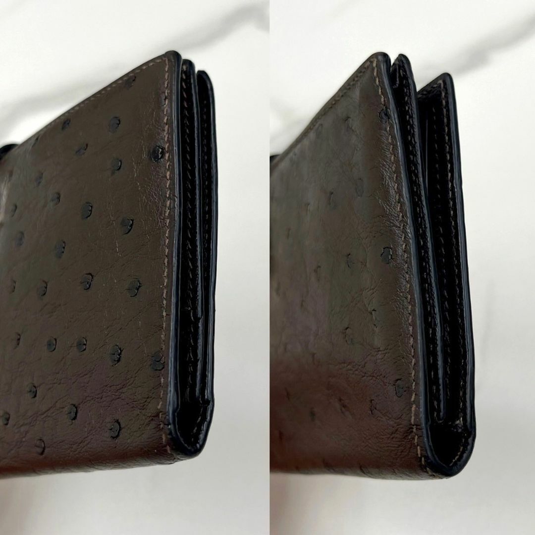 HERMES - 美品☆ エルメス 長財布 ベアンスフレ オーストリッチ HERMES - 美品☆ エルメス 長財布 ベアンスフレ オーストリッチ