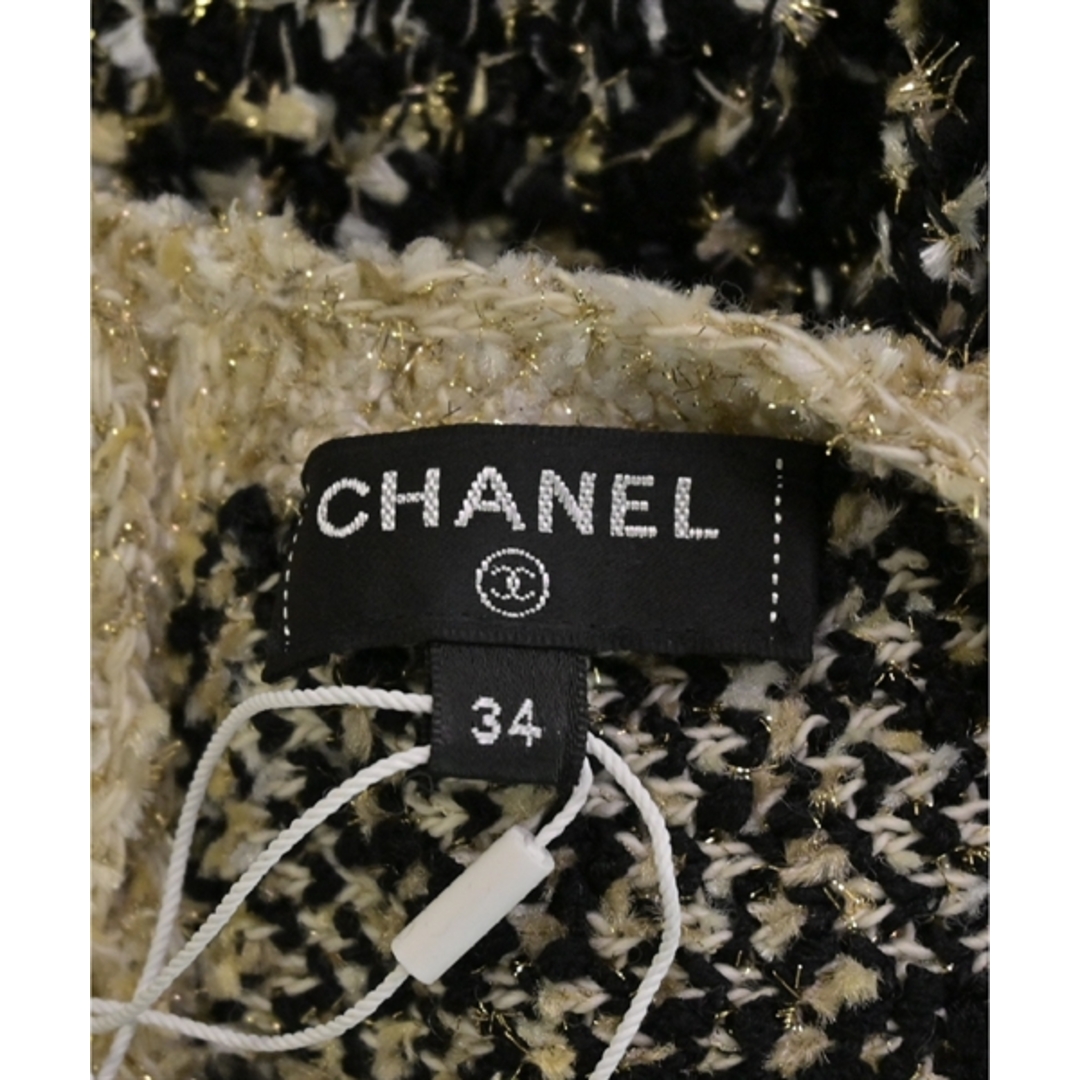 CHANEL - CHANEL シャネル ワンピース 34(XXS位) 黒x白xベージュ CHANEL - CHANEL シャネル ワンピース 34(XXS位) 黒x白xベージュ