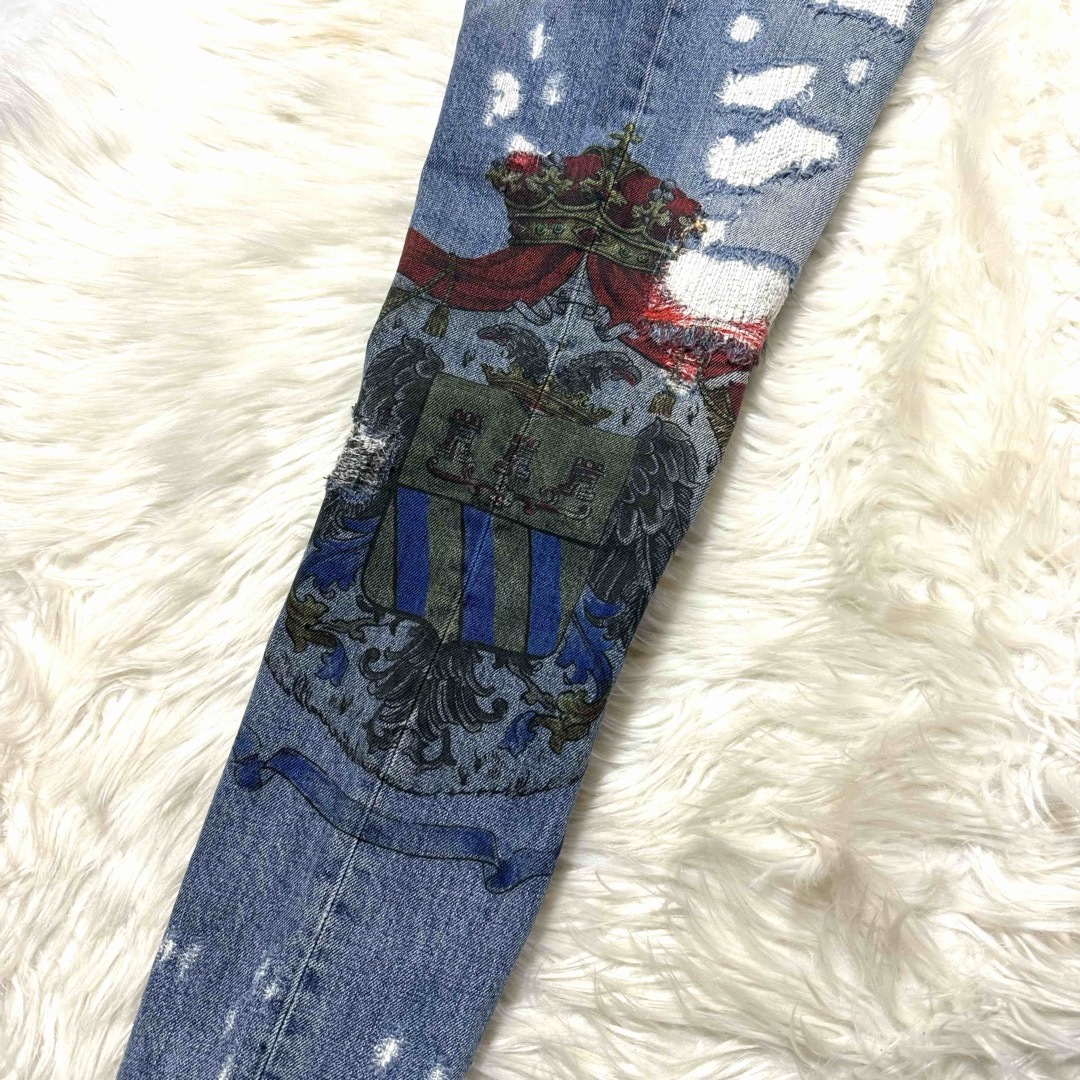 本物 ドルチェアンドガッバーナ エンブレム 紋章 デニムパンツ 本物 ドルチェアンドガッバーナ エンブレム 紋章 デニムパンツ