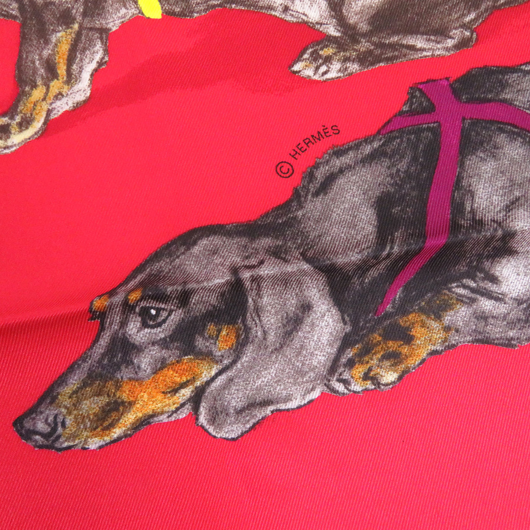 極美品 HERMES エルメス シルク100% カレ70 Les Bassets 極美品 HERMES エルメス シルク100% カレ70 Les Bassets