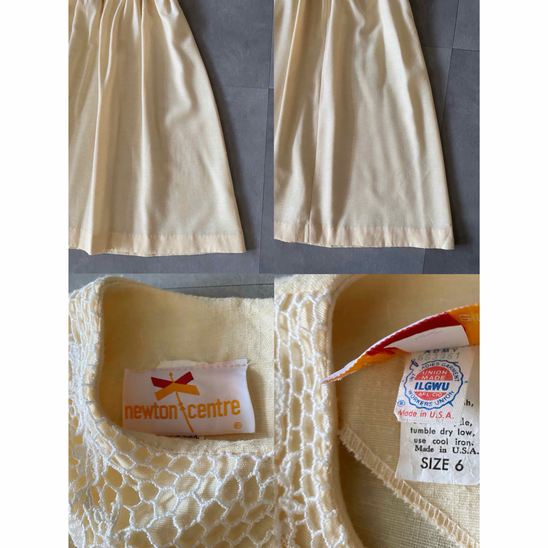 古着 アンティーク ビンテージ 80s ナチュラル レース鍵網 古着 アンティーク ビンテージ 80s ナチュラル レース鍵網
