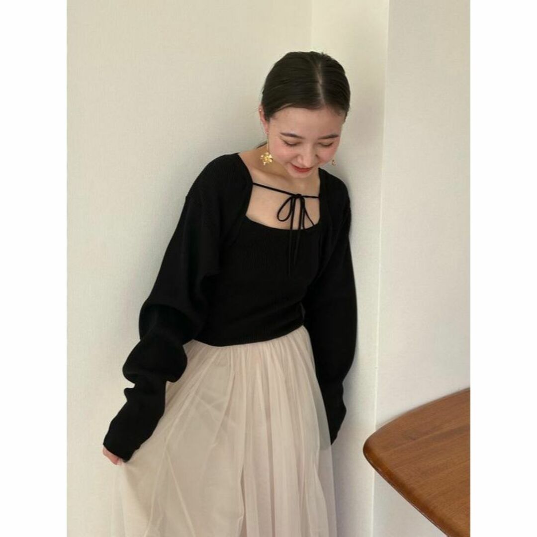 SNIDEL - 【新品】SNIDEL ボレロセットチュールニットワンピース SNIDEL - 【新品】SNIDEL ボレロセットチュールニットワンピース