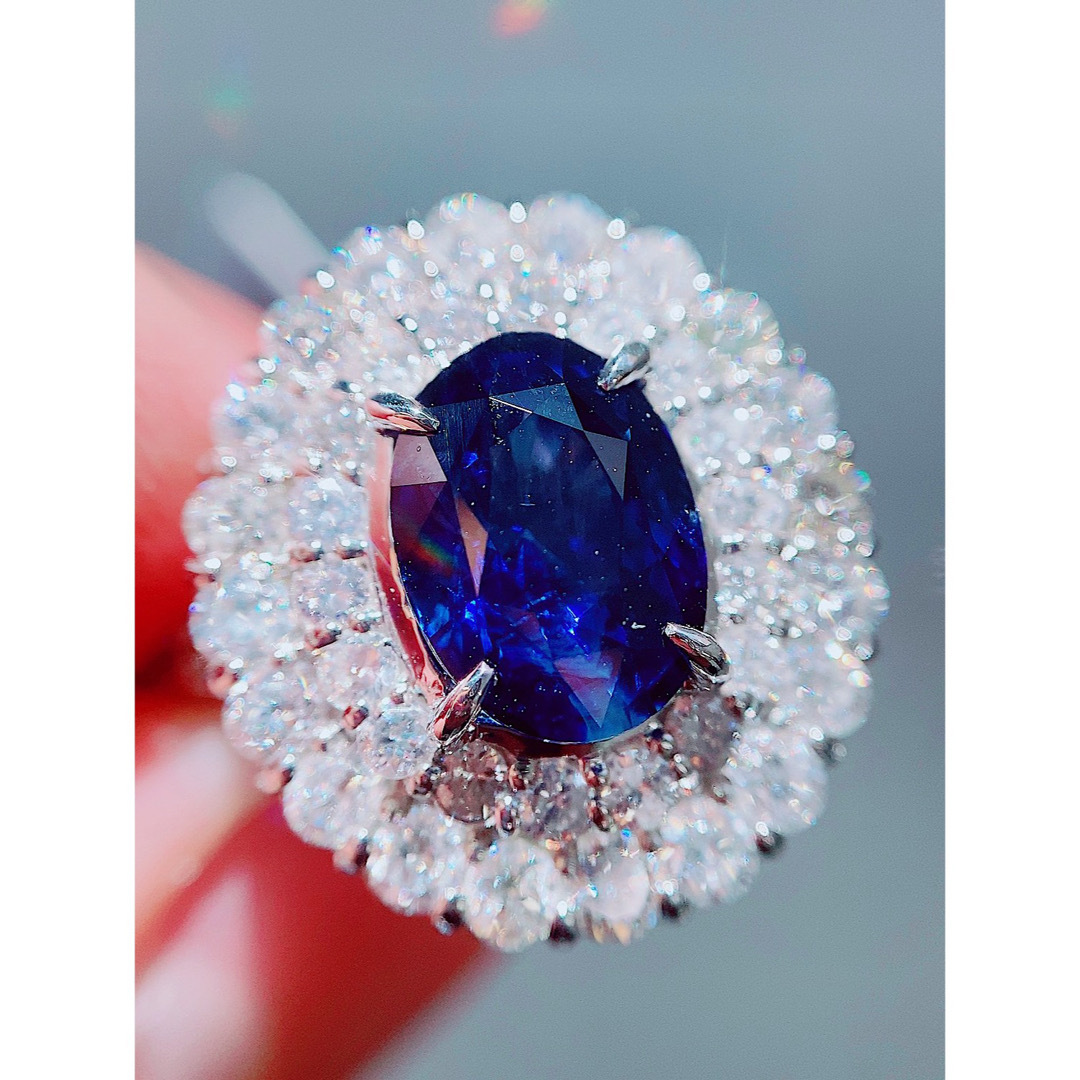 ☆4.56ct☆✨大粒サファイア2.20ctダイヤモンドプラチナリング ☆4.56ct☆✨大粒サファイア2.20ctダイヤモンドプラチナリング