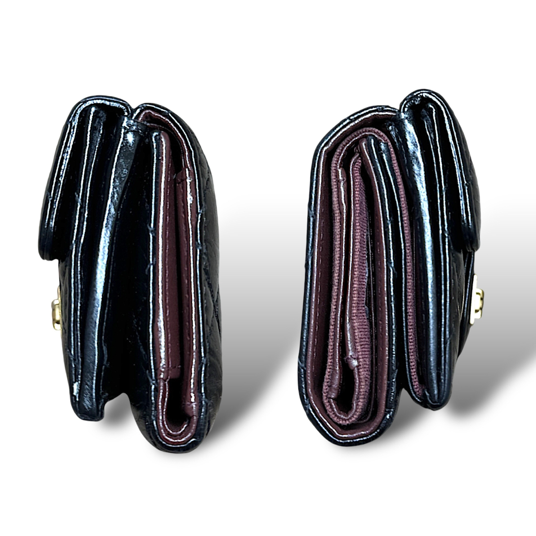 極美品!CHANEL 2.55 マトラッセ☆三つ折り財布 ナノウォレット 財布 極美品!CHANEL 2.55 マトラッセ☆三つ折り財布 ナノウォレット 財布