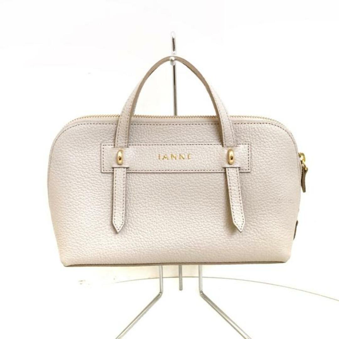 イアンヌ IANNE ハンドバッグ - レザー ベージュ タッセル イアンヌ IANNE ハンドバッグ - レザー ベージュ タッセル