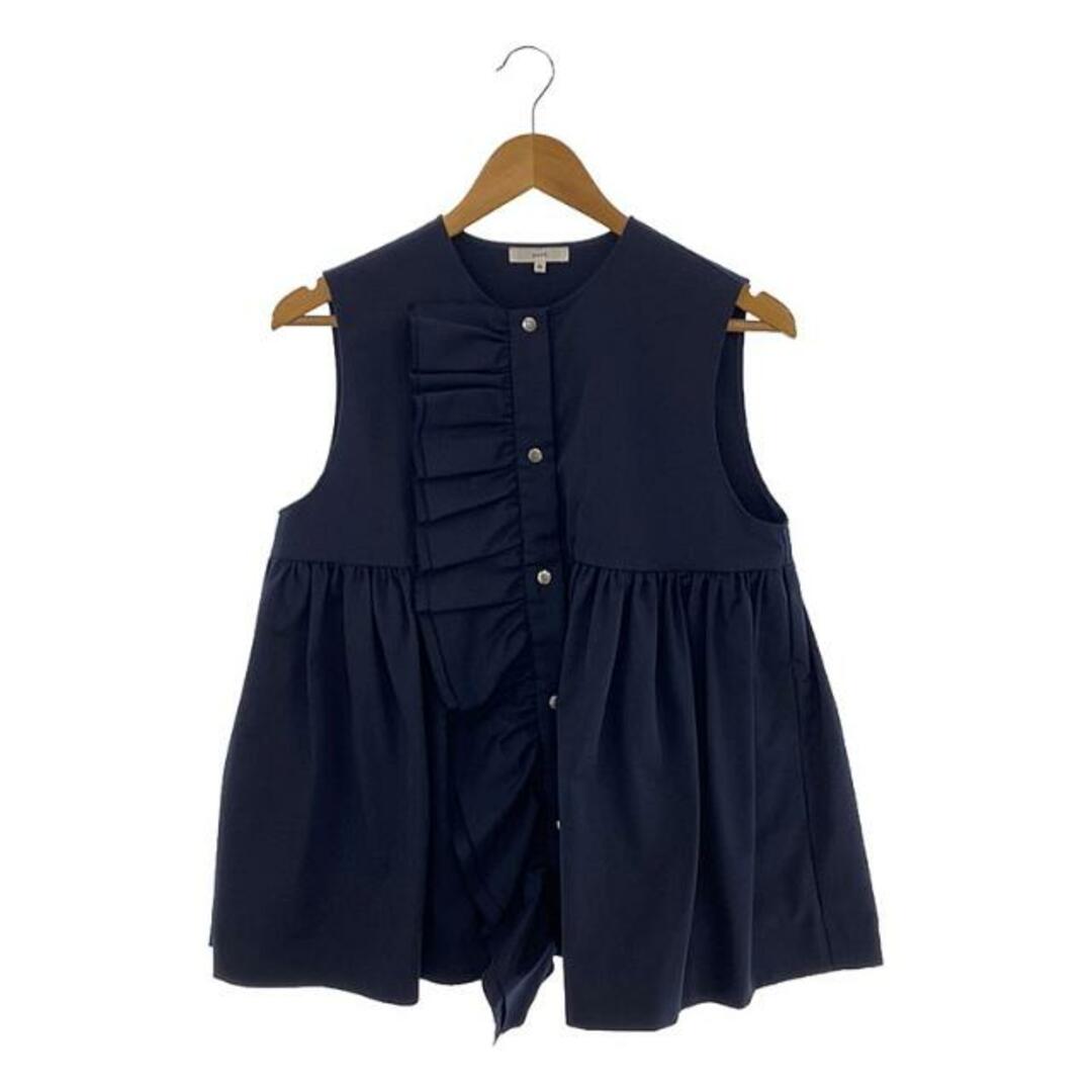 美品】 yori / ヨリ | 2022SS | ダブルクロスフリルジレ | 36 美品】 yori / ヨリ | 2022SS | ダブルクロスフリルジレ | 36