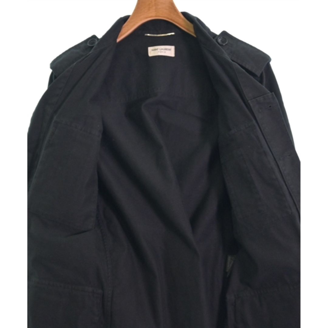 SAINT LAURENT PARIS ミリタリーブルゾン 44(S位) 黒 【古着】 SAINT LAURENT PARIS ミリタリーブルゾン 44(S位) 黒 【古着】