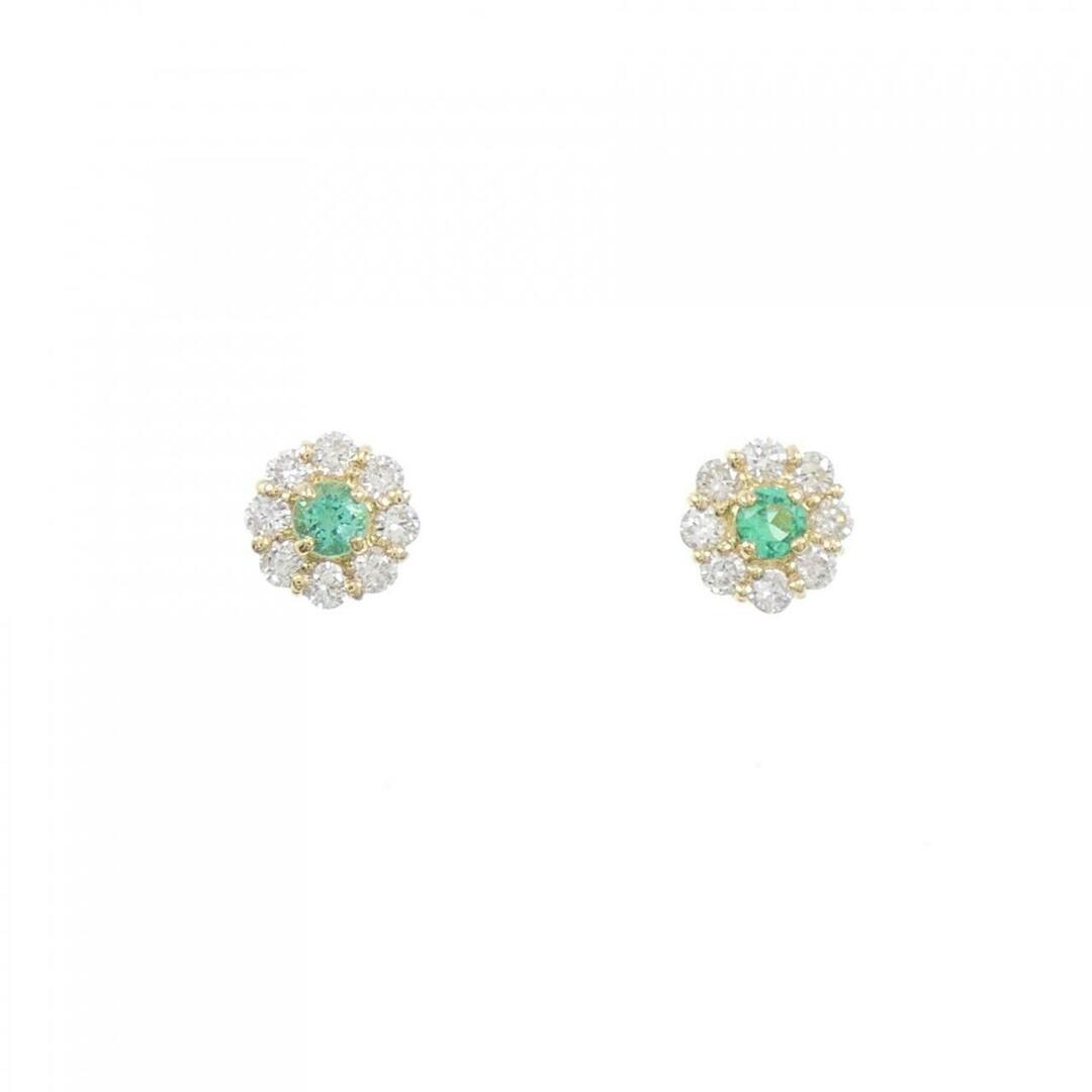 新品】K18YG エメラルド ピアス 0.10CT 新品】K18YG エメラルド ピアス 0.10CT