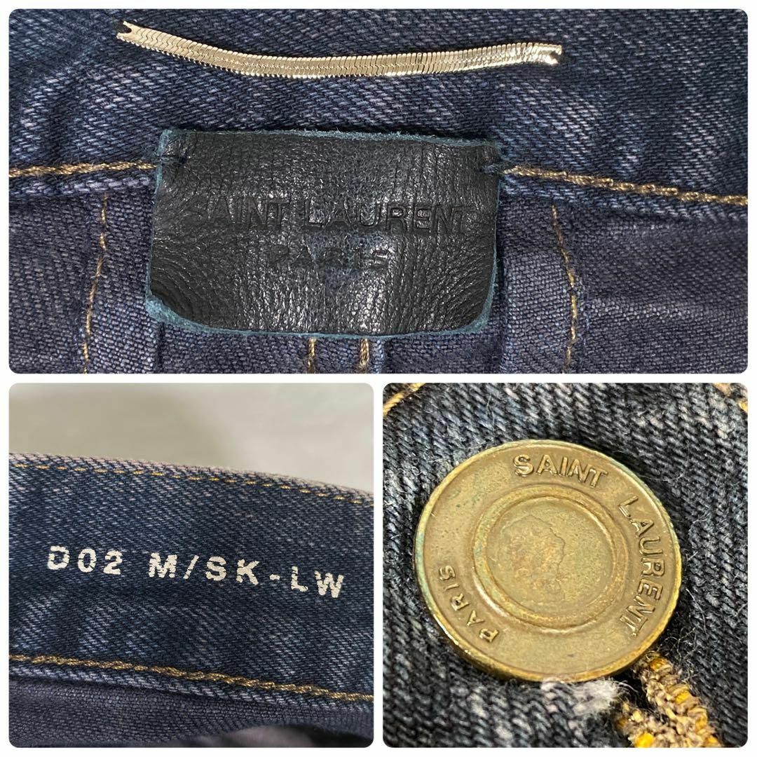 エディ期 サンローランパリ 13AW クラッシュペイントデニム W32 エディ期 サンローランパリ 13AW クラッシュペイントデニム W32