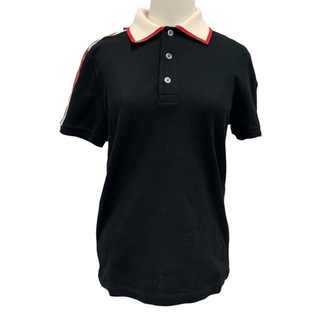 グッチ GUCCI トップス ポロシャツ 半袖 コットン ブラック トップス グッチ GUCCI トップス ポロシャツ 半袖 コットン ブラック トップス