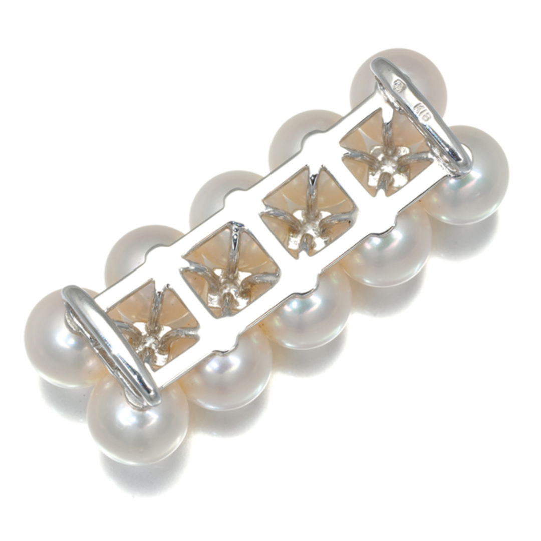 MIKIMOTO - ミキモト 帯留め パール アコヤ真珠 7.3mm ダイヤ MIKIMOTO - ミキモト 帯留め パール アコヤ真珠 7.3mm ダイヤ