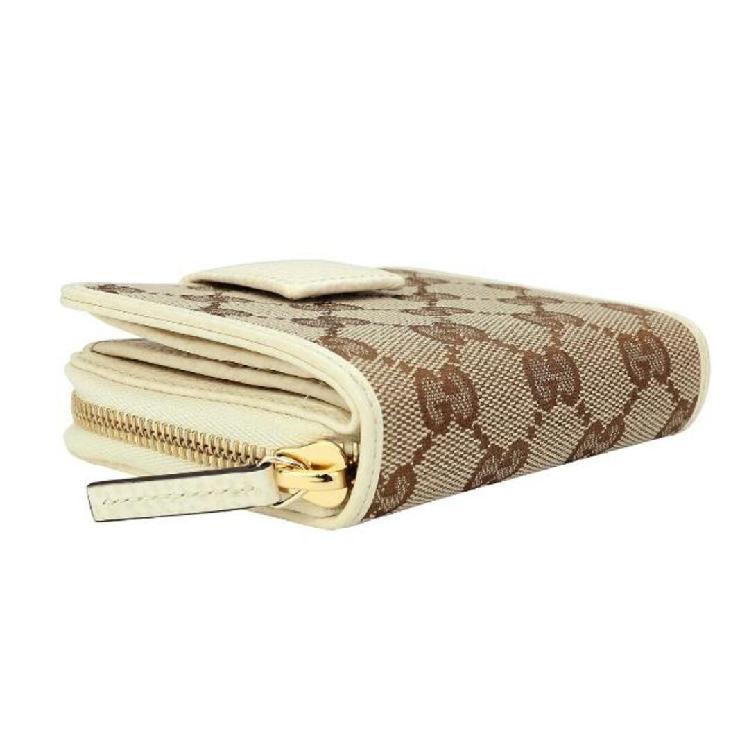 新品 グッチ GUCCI 2つ折り財布 GGキャンバス ベージュ/ホワイト 新品 グッチ GUCCI 2つ折り財布 GGキャンバス ベージュ/ホワイト
