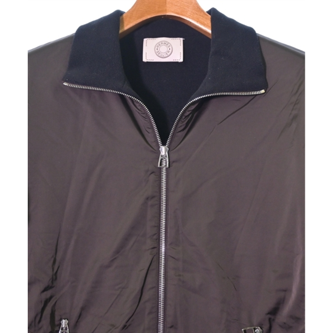 HERMES エルメス ブルゾン(その他) M チャコールグレーx黒 HERMES エルメス ブルゾン(その他) M チャコールグレーx黒
