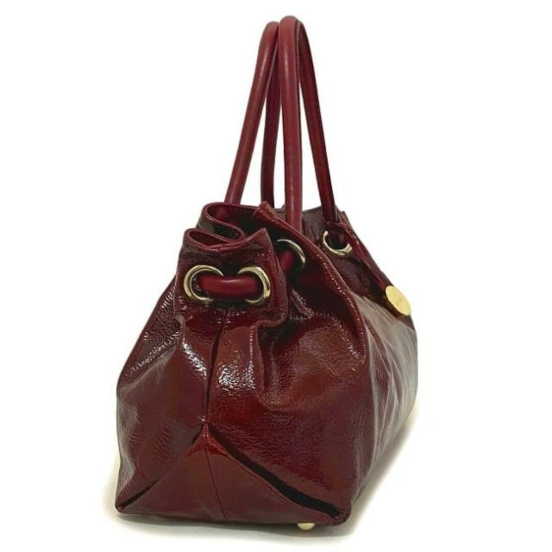 FURLA - フルラ ハンドバッグ ワインレッド エナメル 巾着 FURLA - フルラ ハンドバッグ ワインレッド エナメル 巾着