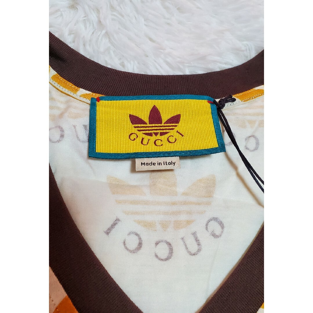 GUCCI X ADIDAS コラボ Trefoil プリント Tシャツ S GUCCI X ADIDAS コラボ Trefoil プリント Tシャツ S