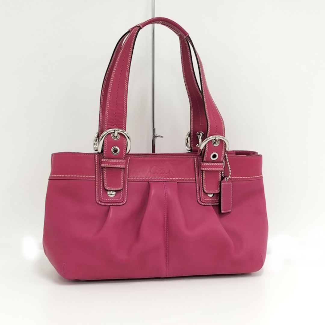 COACH - COACH トートバッグ ショルダーバッグ レザー ピンク COACH - COACH トートバッグ ショルダーバッグ レザー ピンク