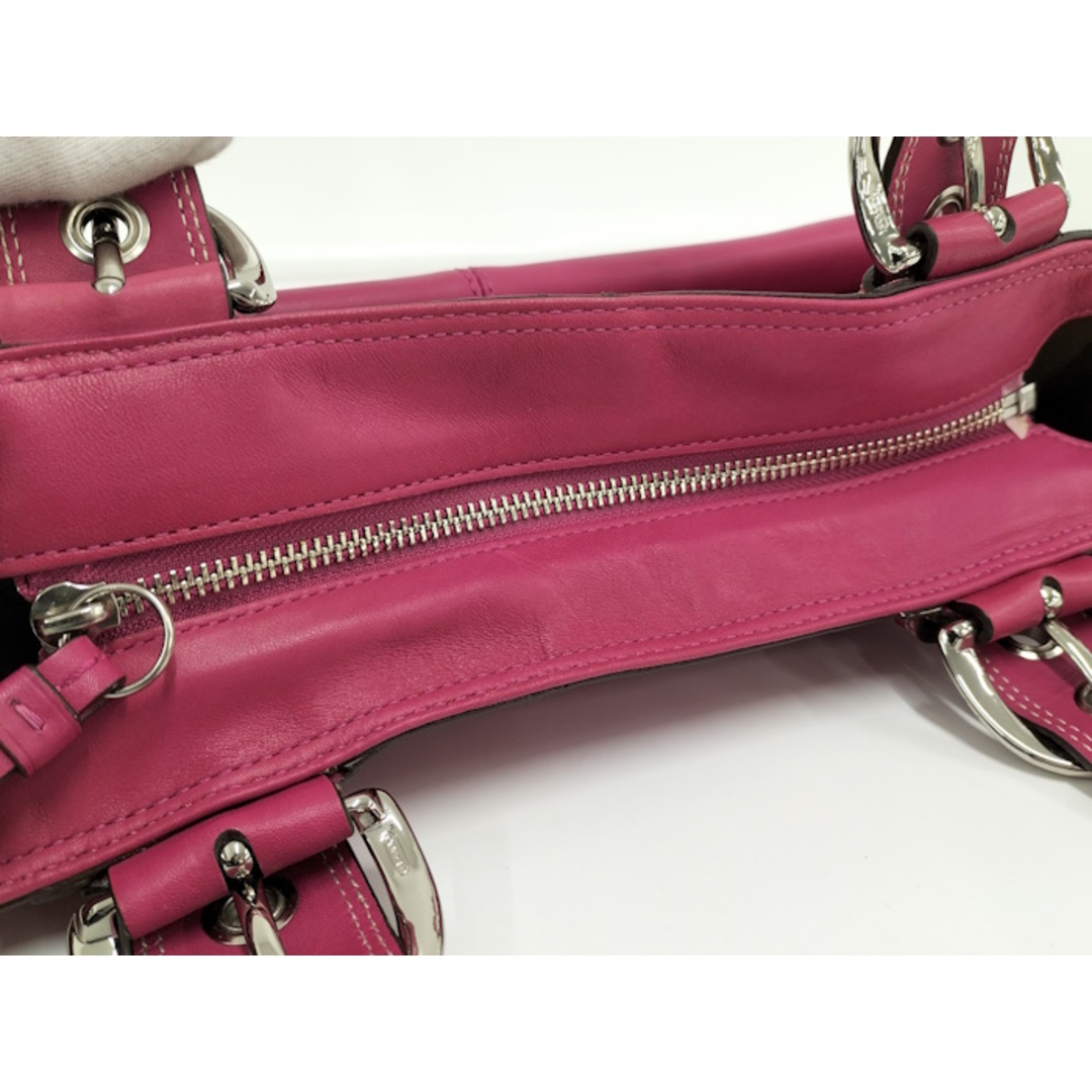 COACH - COACH トートバッグ ショルダーバッグ レザー ピンク COACH - COACH トートバッグ ショルダーバッグ レザー ピンク