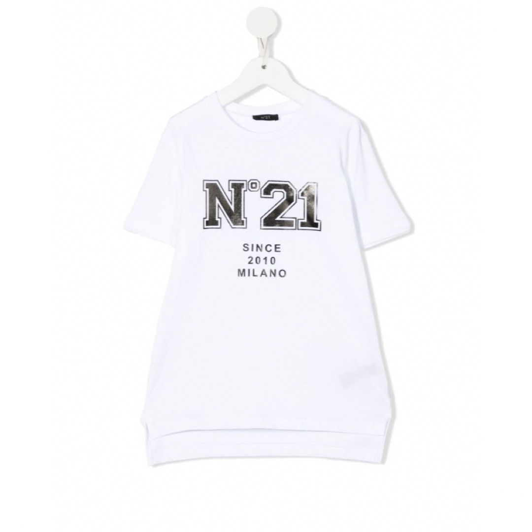 N°21 ヌメロヴェントゥーノ ロゴアシンメトリー Tシャツ 12Y N°21 ヌメロヴェントゥーノ ロゴアシンメトリー Tシャツ 12Y