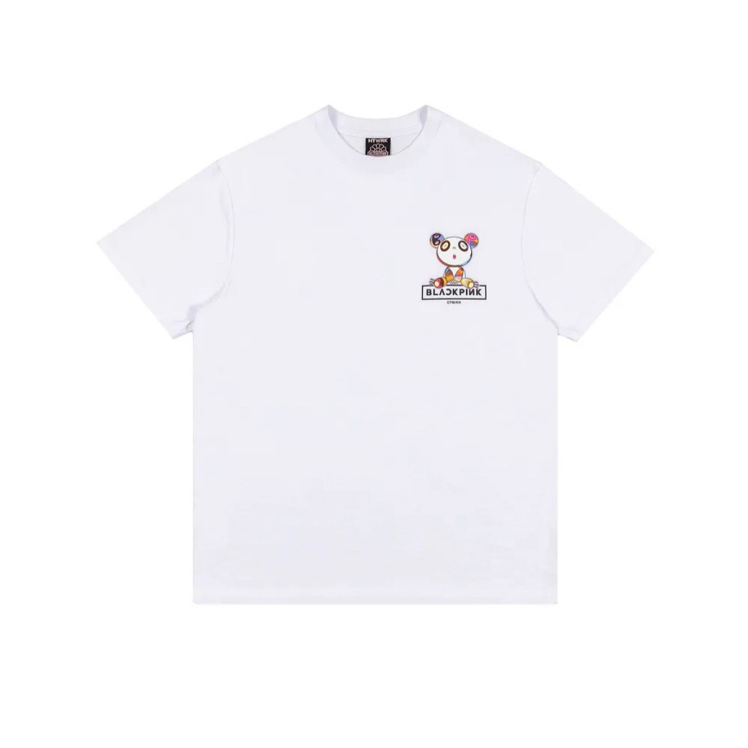 BLACKPINK 村上隆 プラックピンク Tシャツ Mサイズ ホワイトの BLACKPINK 村上隆 プラックピンク Tシャツ Mサイズ ホワイトの