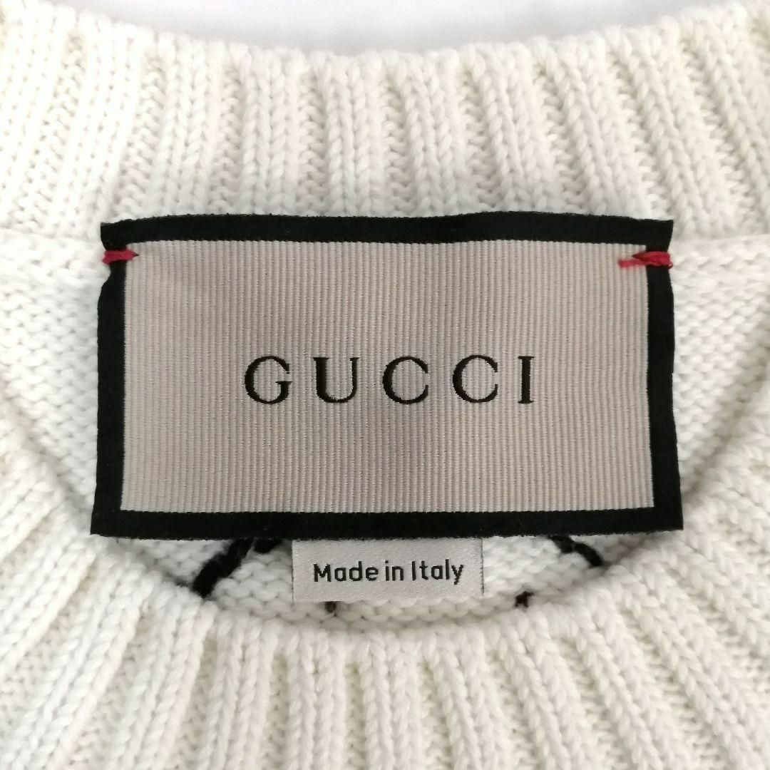 GUCCI - 極美品✨ グッチ 現行 ニットベスト ジレ リボン 刺繍 GUCCI - 極美品✨ グッチ 現行 ニットベスト ジレ リボン 刺繍
