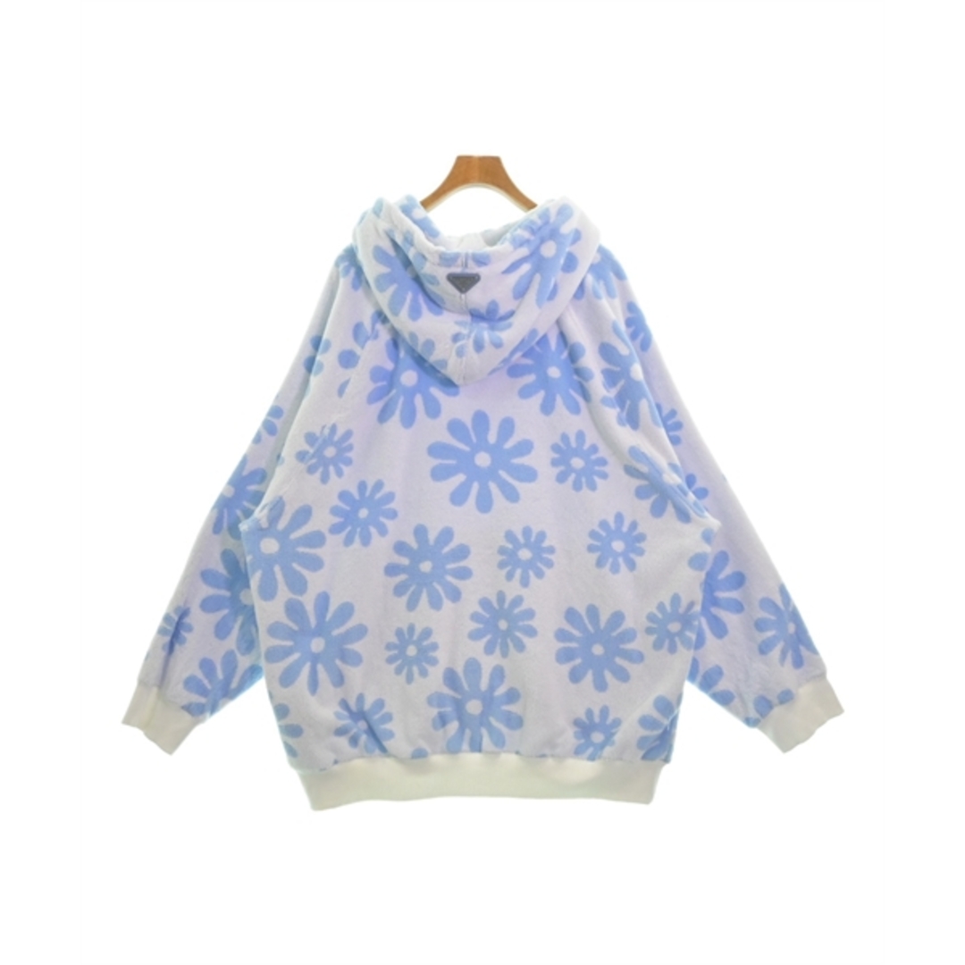 PRADA - PRADA プラダ パーカー L 水色x白(総柄) 【古着】【中古 PRADA - PRADA プラダ パーカー L 水色x白(総柄) 【古着】【中古