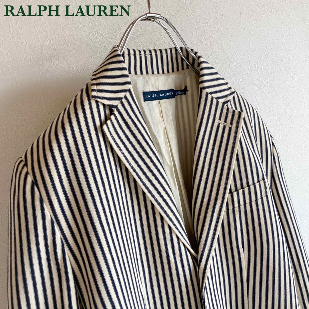 Ralph Lauren - ラルフローレン コットン ストライプ テーラード Ralph Lauren - ラルフローレン コットン ストライプ テーラード