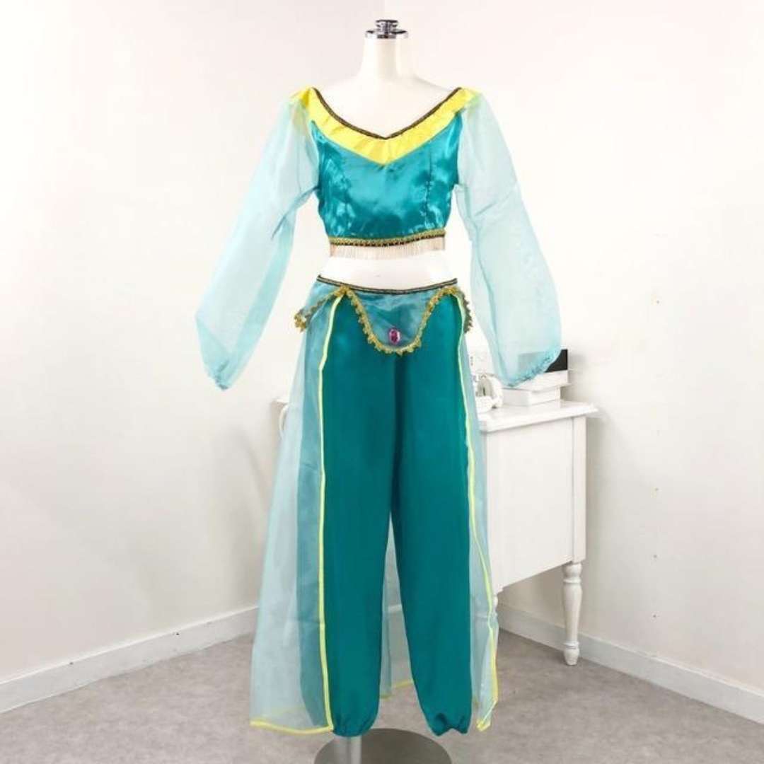 新品】アラジン ジャスミン コスプレ レディース 衣装 3点セット 新品】アラジン ジャスミン コスプレ レディース 衣装 3点セット