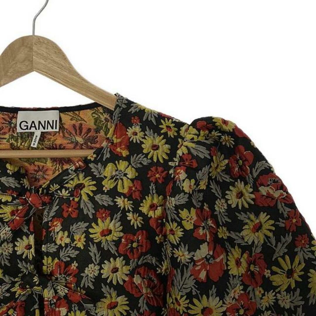 美品】 Ganni / ガニー | フラワージャガード ペプラム ブラウス 美品】 Ganni / ガニー | フラワージャガード ペプラム ブラウス