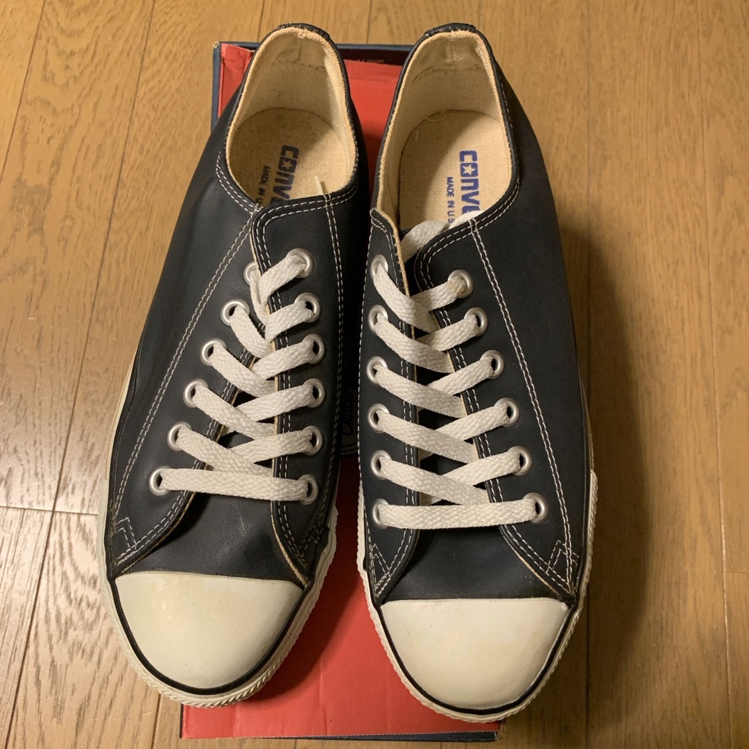 CONVERSE - converse オールスターレザー ネイビー 25cm made in CONVERSE - converse オールスターレザー ネイビー 25cm made in