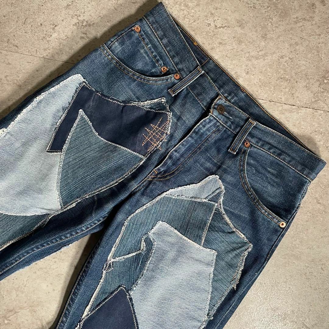 Levi's - Levi's 516 パッチワーク フレアデニムパンツ Levi's - Levi's 516 パッチワーク フレアデニムパンツ