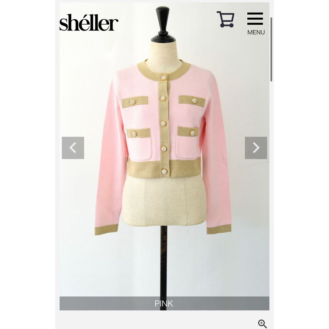 sheller ビジューボタンバイカラーカーディガン.キュロットset sheller ビジューボタンバイカラーカーディガン.キュロットset