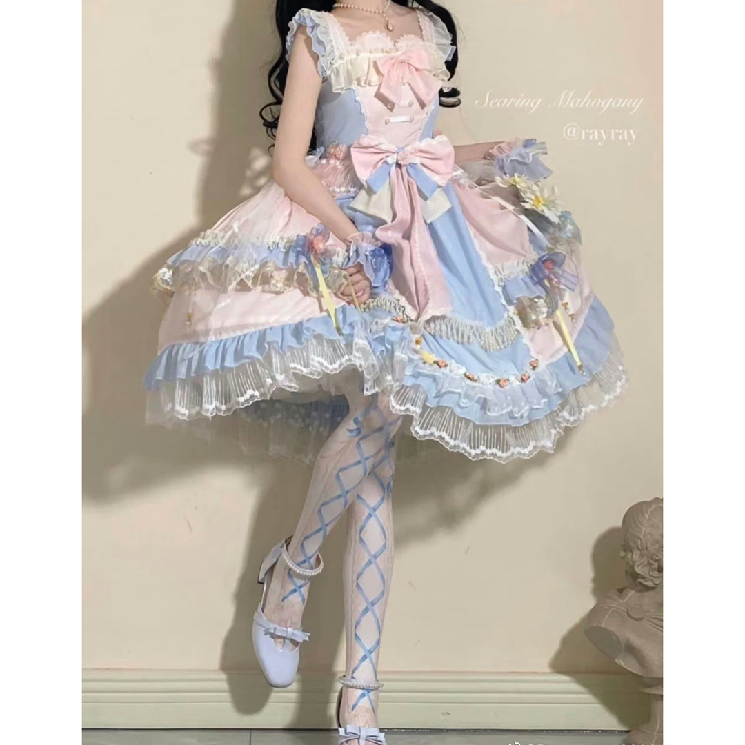 桃炙月白 フルセット 甘ロリ 華ロリ しゅくれどーる ロリィタ 桃炙月白 フルセット 甘ロリ 華ロリ しゅくれどーる ロリィタ