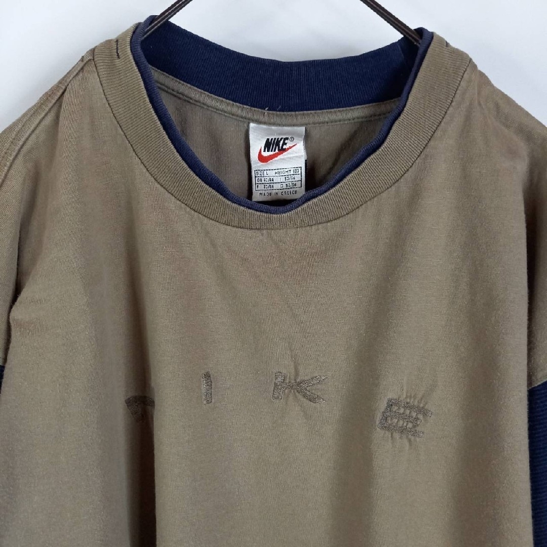 NIKE - 90s ギリシャ製 ユーロナイキ Tシャツ 半袖 刺繍 ス NIKE - 90s ギリシャ製 ユーロナイキ Tシャツ 半袖 刺繍 ス