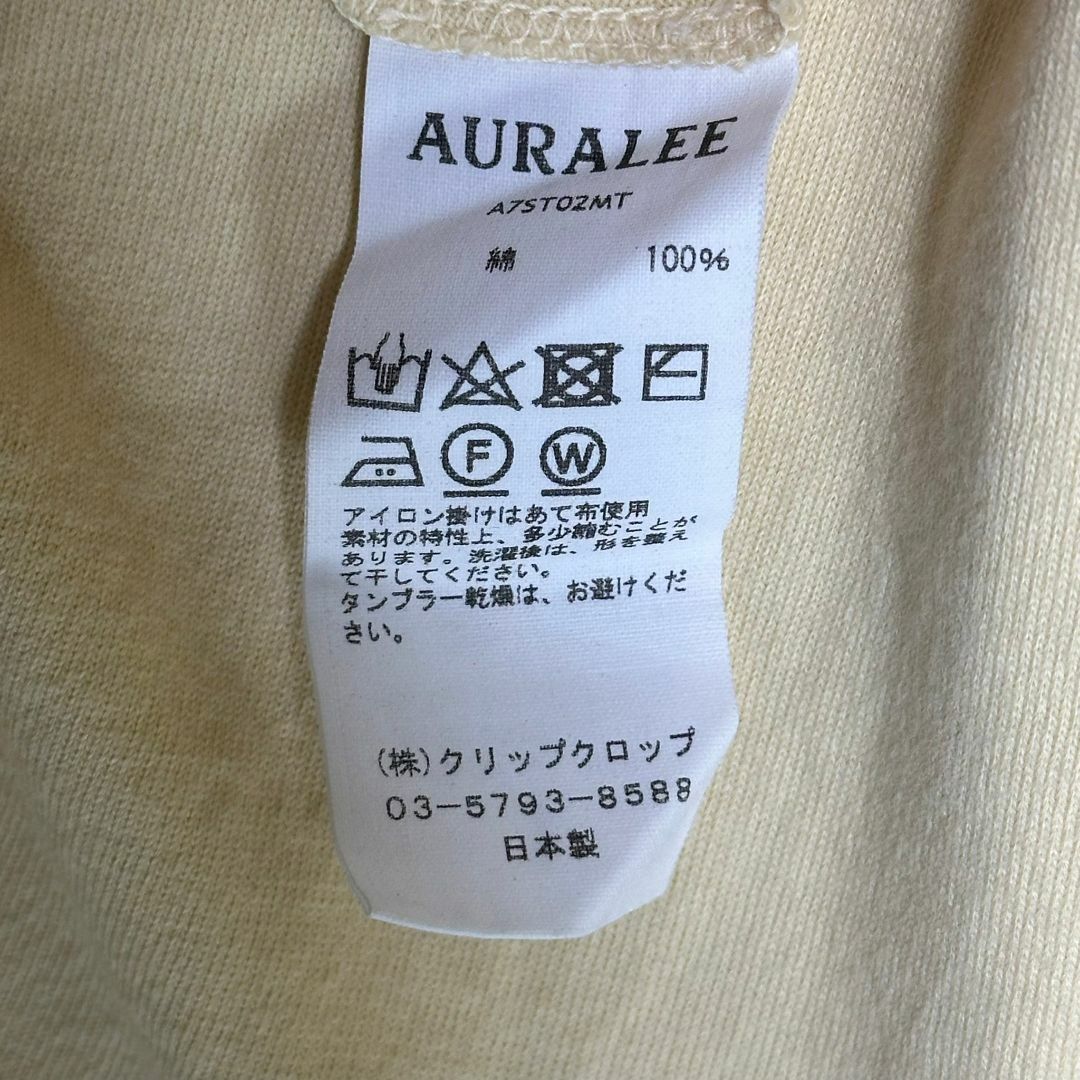 AURALEE - 『AURALEE』オーラリー (1) 無地 コットンTシャツの AURALEE - 『AURALEE』オーラリー (1) 無地 コットンTシャツの