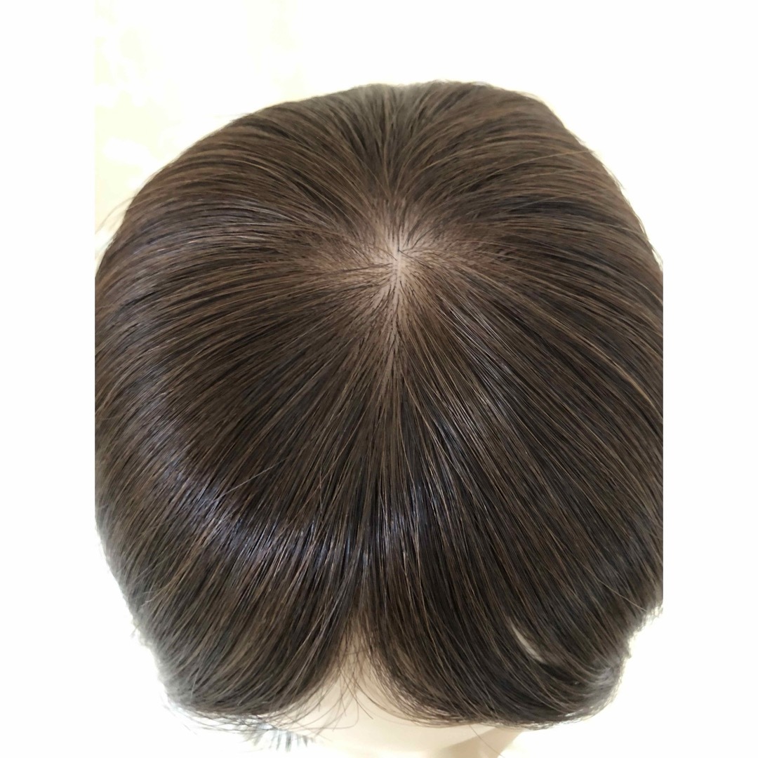 高級本物人毛 100% ウィッグ 3重構造 総手植え 明るい栗色【通気 高級本物人毛 100% ウィッグ 3重構造 総手植え 明るい栗色【通気