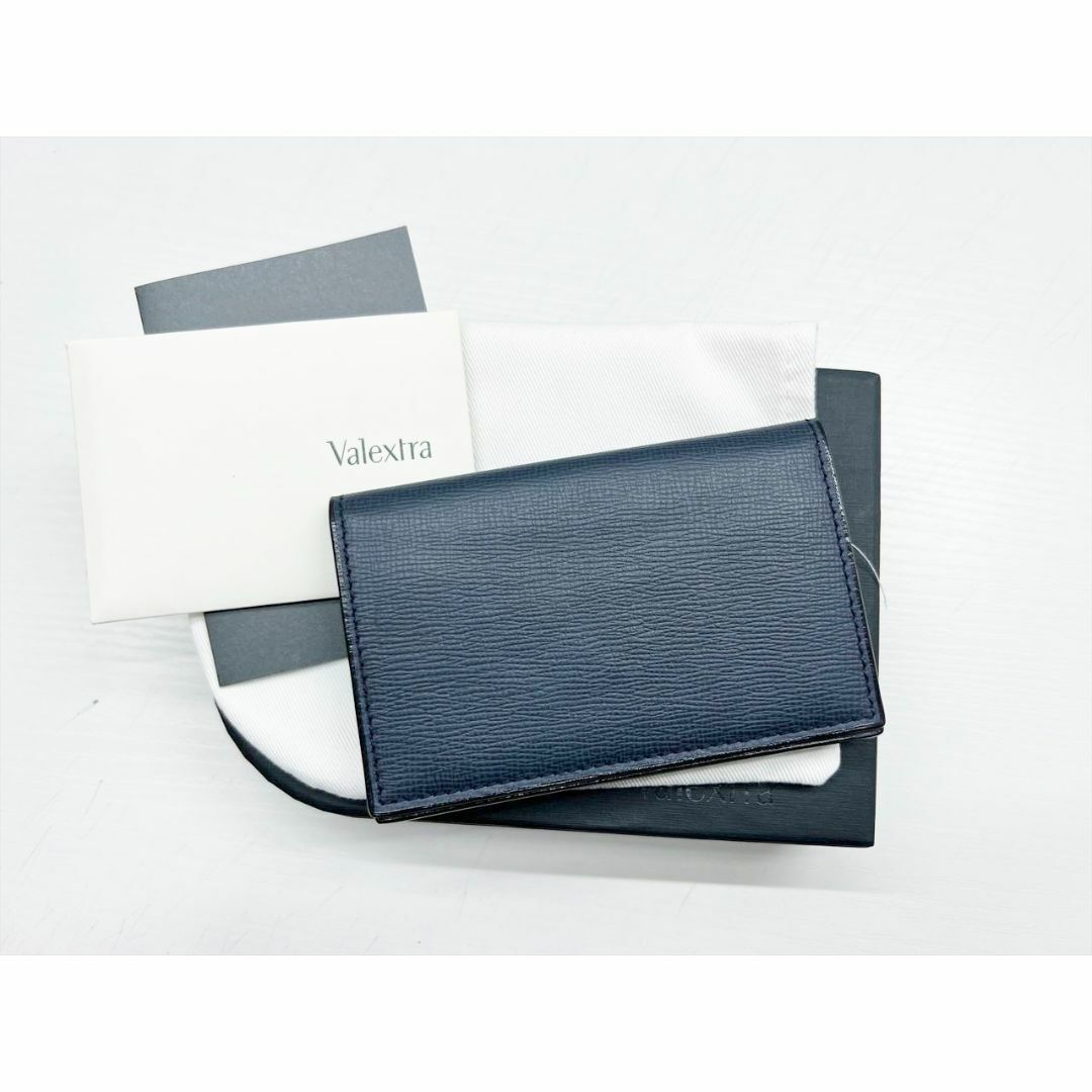 美品 Valextra ヴァレクストラ カードケース 名刺入れ ネイビー 美品 Valextra ヴァレクストラ カードケース 名刺入れ ネイビー
