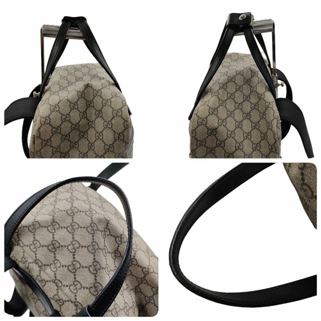 GUCCI - 稀少 グッチ リュック GGスプリーム PVC 革 シェリー GUCCI - 稀少 グッチ リュック GGスプリーム PVC 革 シェリー