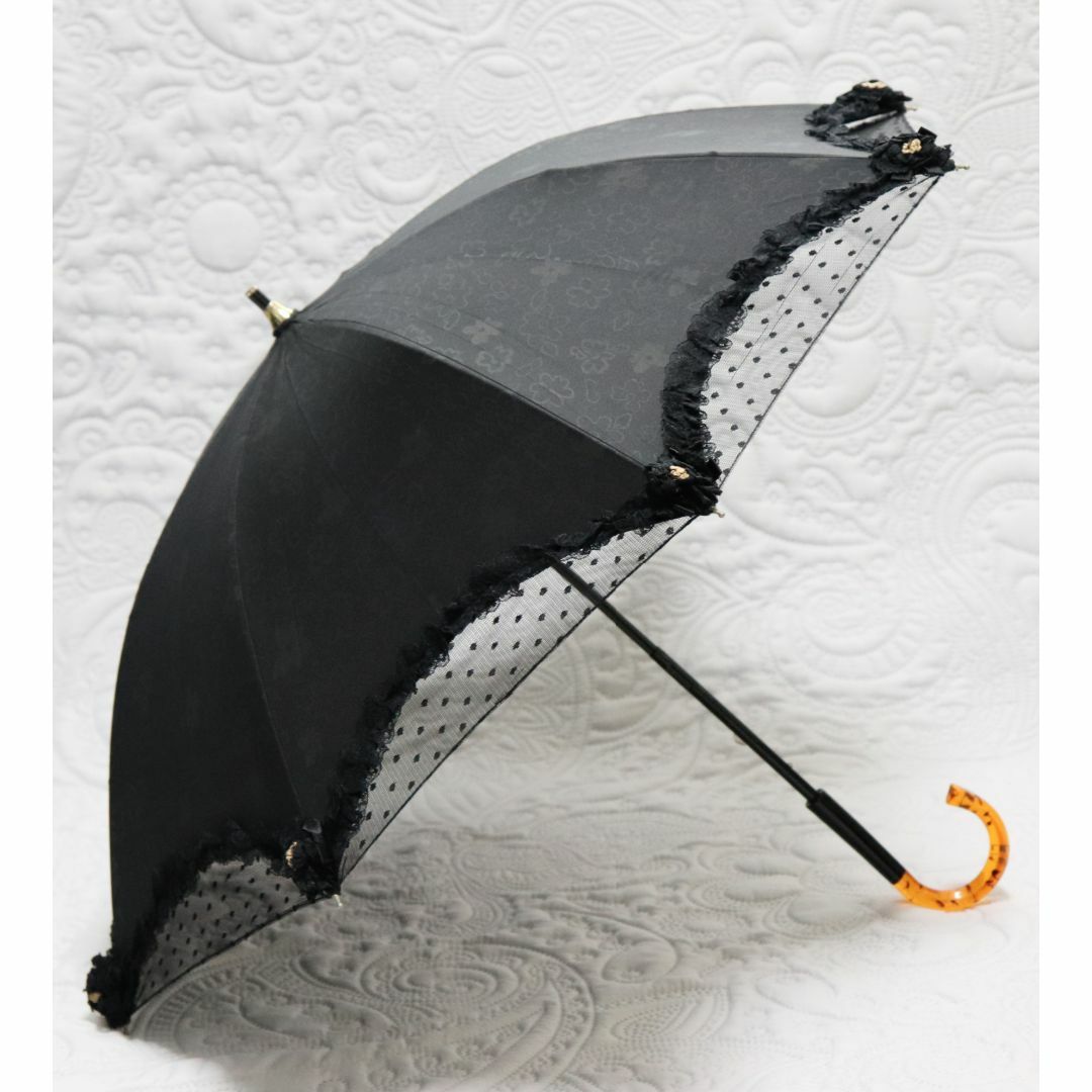 レース日傘 ゴージャス折りたたみUVカット遮光晴雨兼用立体刺繍 とち レース日傘 ゴージャス折りたたみUVカット遮光晴雨兼用立体刺繍 とち