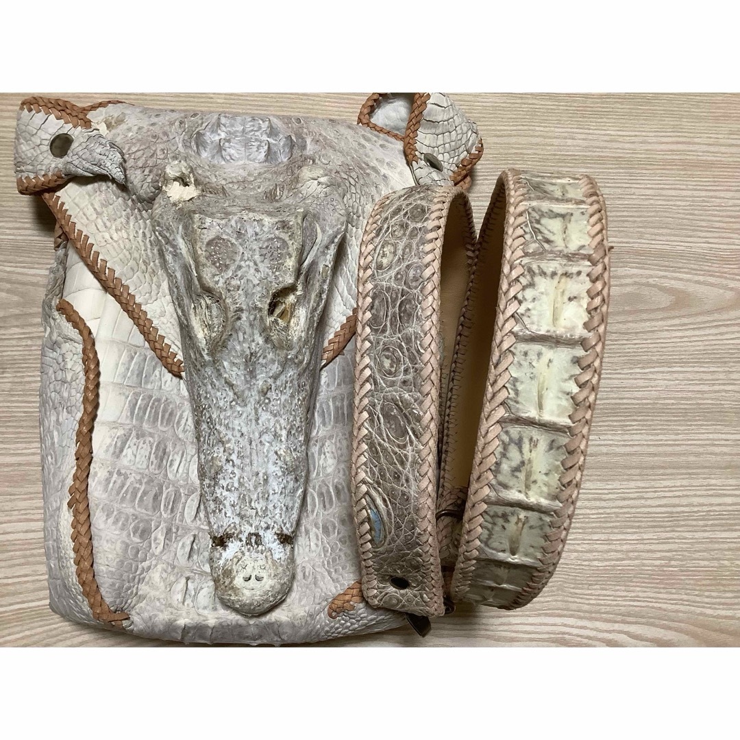 本物 新品 》 ヒマラヤ クロコダイル クロコ 鰐 剥製 ショルダー 本物 新品 》 ヒマラヤ クロコダイル クロコ 鰐 剥製 ショルダー