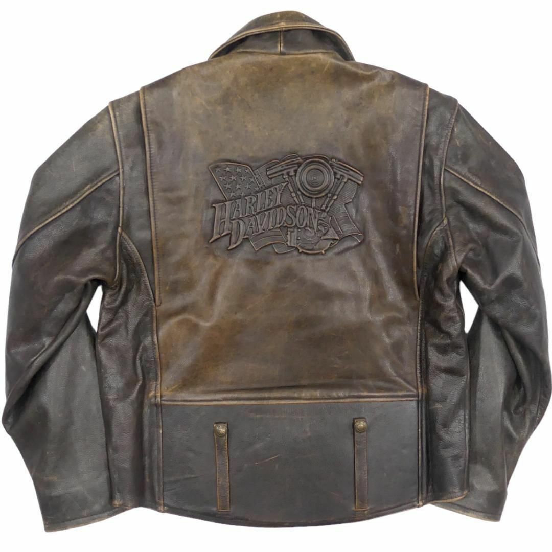 Harley Davidson - ライダースジャケット 本革 ダブル L Harley Davidson - ライダースジャケット 本革 ダブル L