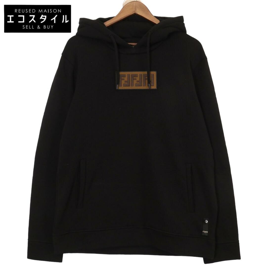 FENDI - フェンディ 20年 FY0870 A1EI ブラック ズッカロゴ フーディー/プル FENDI - フェンディ 20年 FY0870 A1EI ブラック ズッカロゴ フーディー/プル