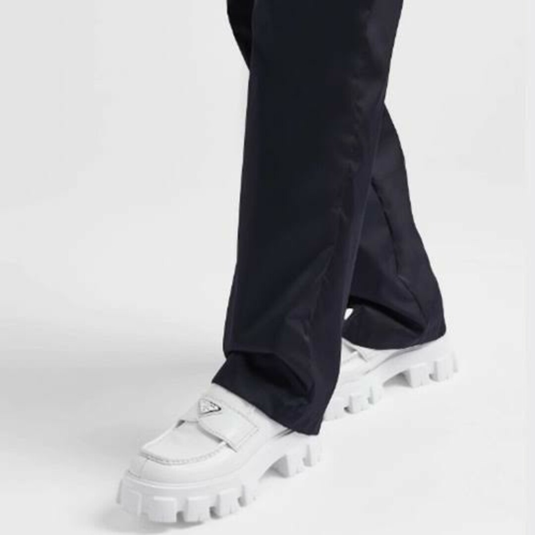 PRADA - プラダ モノリス ローファー 5.5 ホワイト 白 PRADA - プラダ モノリス ローファー 5.5 ホワイト 白