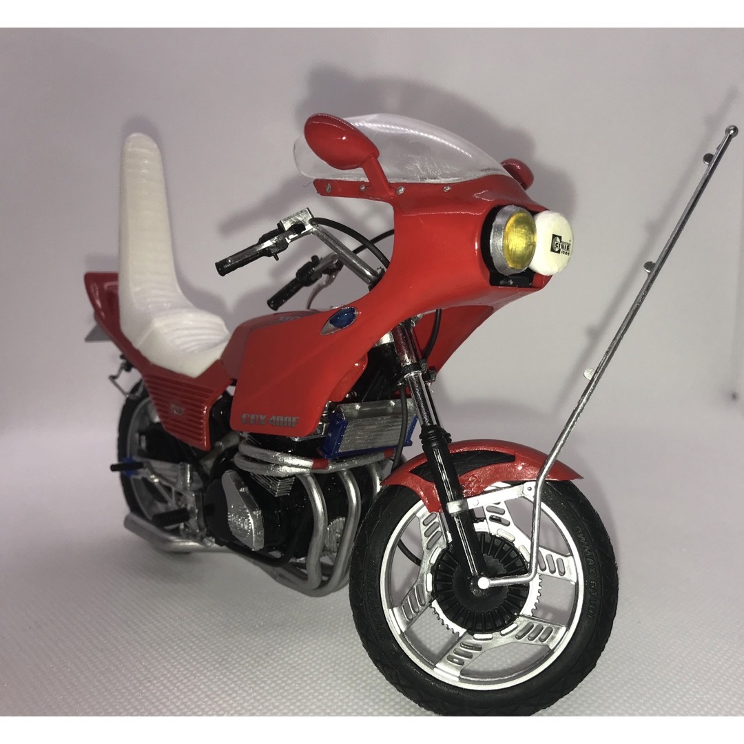 AOSHIMA - 1/12 プラモデル HONDA CBX400F 赤ソリッド【完成品 AOSHIMA - 1/12 プラモデル HONDA CBX400F 赤ソリッド【完成品