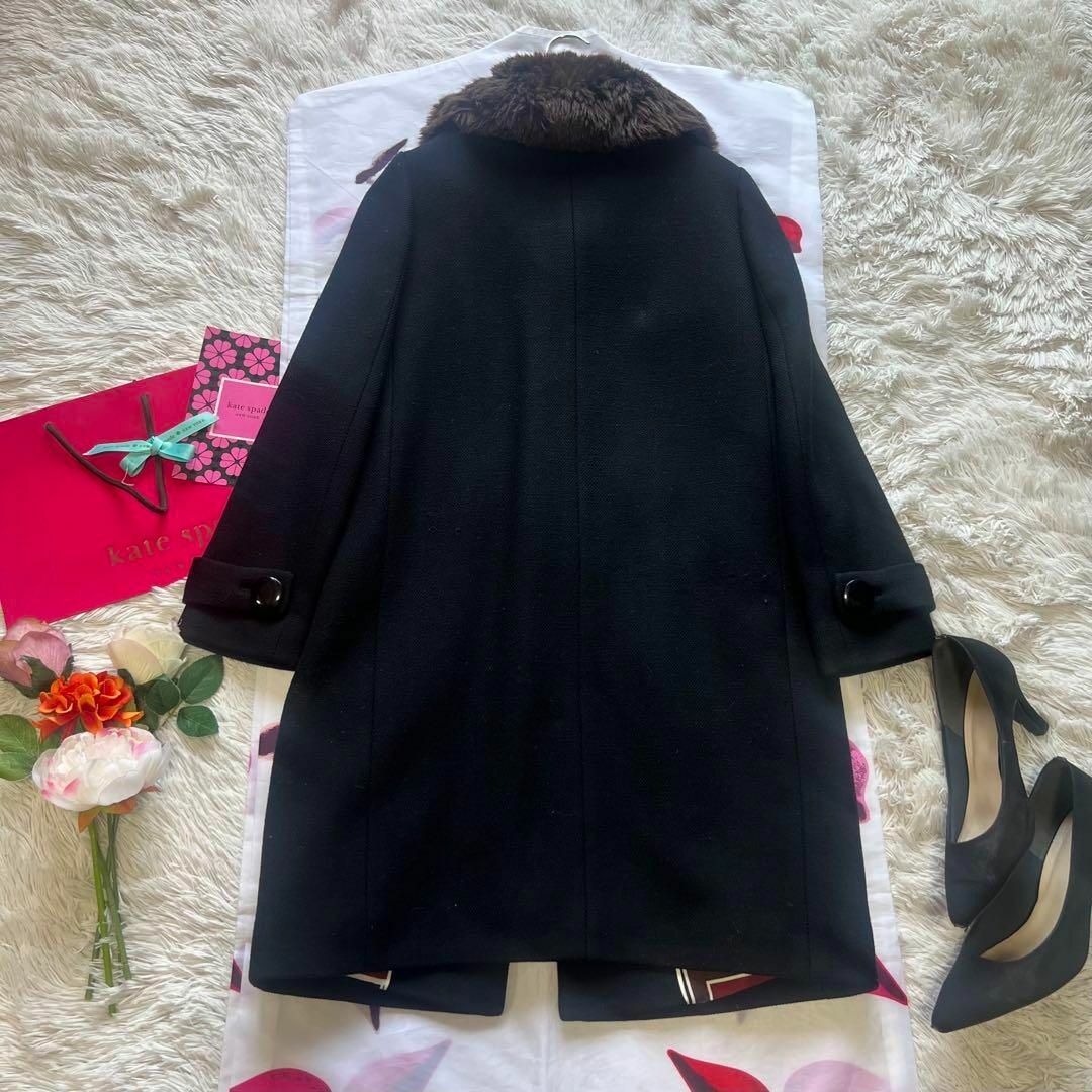 kate spade NEW YORK - 【美品】kate spade ロングコート ファー kate spade NEW YORK - 【美品】kate spade ロングコート ファー
