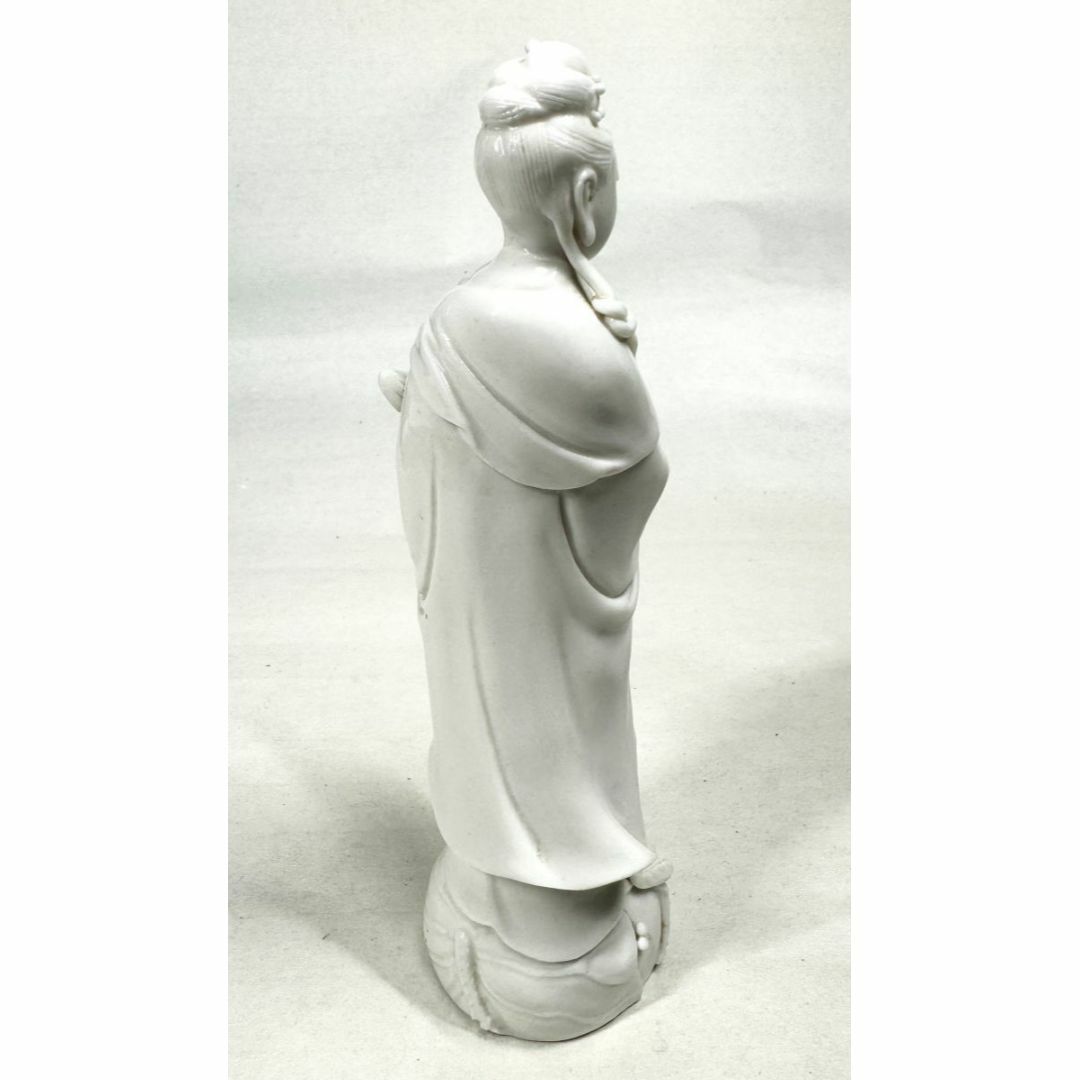 徳化窯 観音様立像 時代物 唐物白高麗 伝世品焼物 白磁 ウブ品 徳化窯 観音様立像 時代物 唐物白高麗 伝世品焼物 白磁 ウブ品