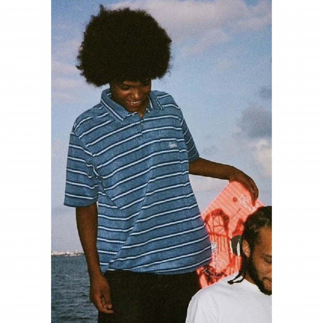 supreme stripe terry s/s polo トップス supreme stripe terry s/s polo トップス