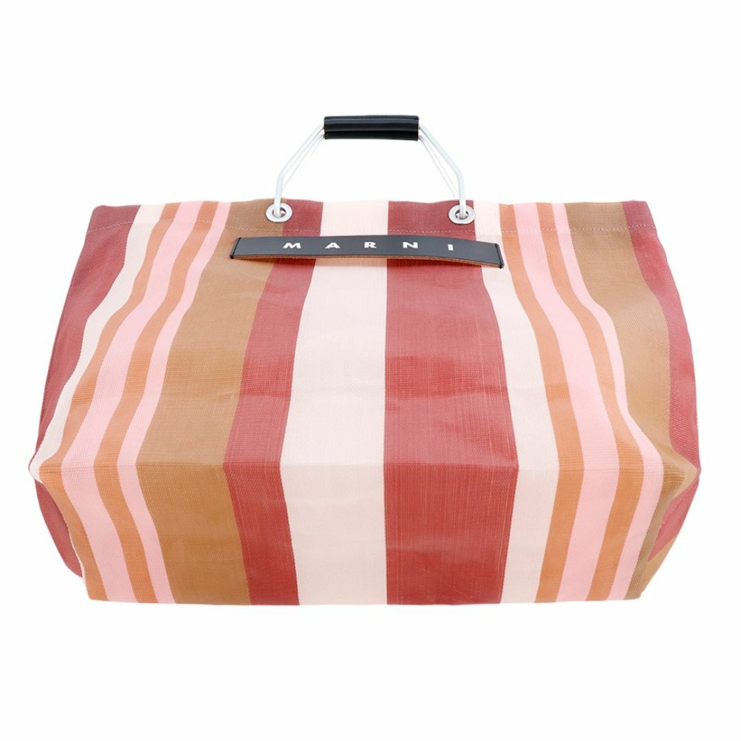 MARNI - マルニ ストライプバッグ インディアンレッド トート MARNI - マルニ ストライプバッグ インディアンレッド トート