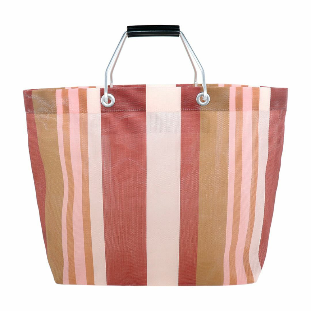 MARNI - マルニ ストライプバッグ インディアンレッド トート MARNI - マルニ ストライプバッグ インディアンレッド トート